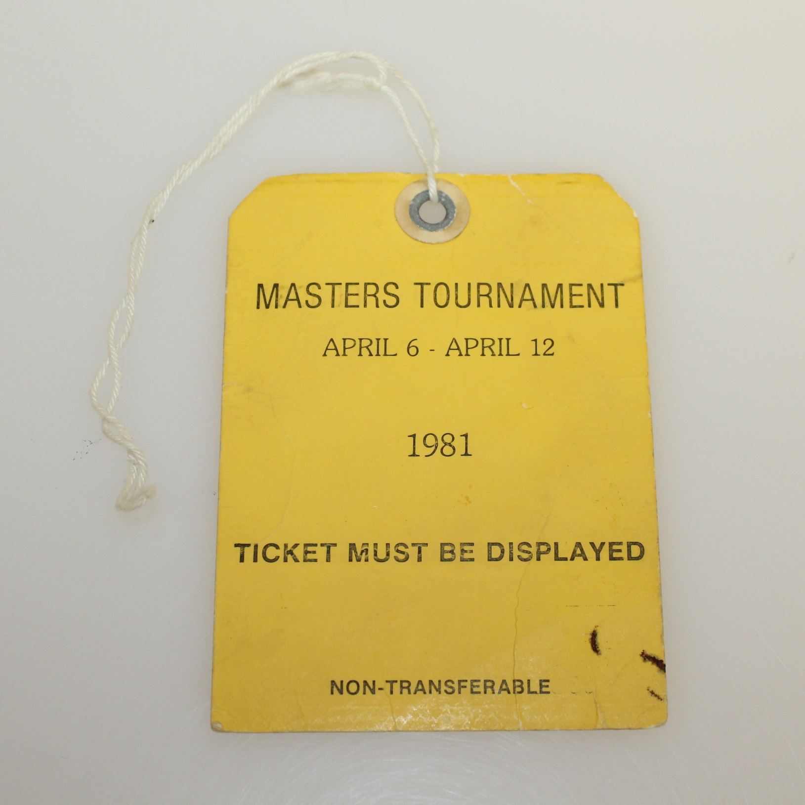 Lot Detail - 1981 Masters Tournament PGA Member Week Long Pass Lot Detail - 1981 Masters Tournament PGA Member Week Long Pass